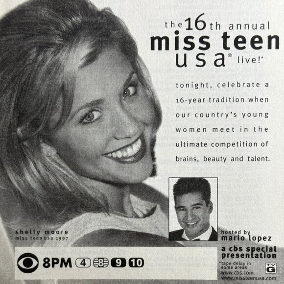 CBS | Art | 998 16th Annual Miss Teen Usa Pageant Print Ad Beauty ...